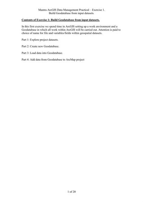 Pdf Build Geodatabase From Input Datasets Research Data Mantra