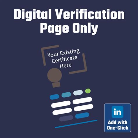 Digital Verification Page Order Skills Certification
