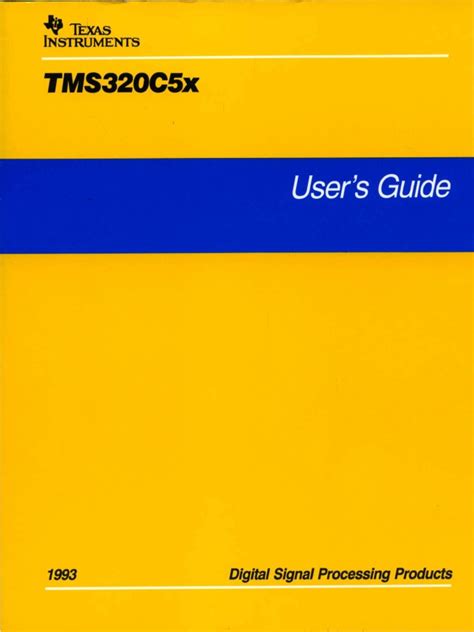 1993 tms320c5x users guide pdf download free pdf digital signal