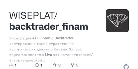 Github Wiseplatbacktraderfinam Интеграция Api Finam с Backtrader Тестирование вашей