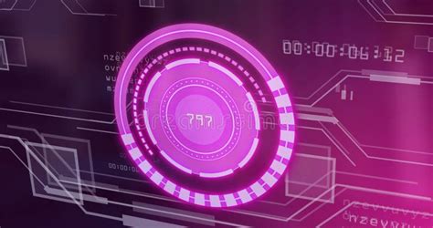 animating futuristic digital interface with circular progress indicator
