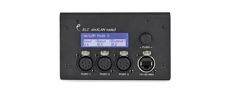 elc lighting dmxlan node3 sm dmx node 3x dmx ports 2x ethernet ports