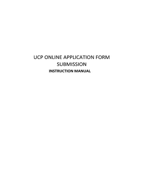 Fillable Online Ucp Online Application Form Submission Fax Email Print