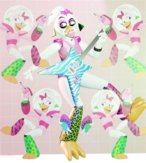 Quick Glamrock Chica Drawing Inspired By The Mazercise Posters Artofit