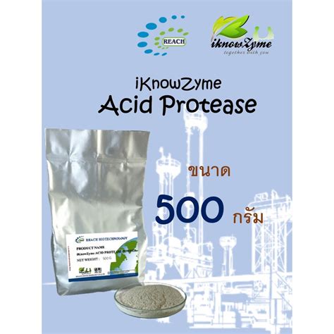 Iknowzyme Acid Protease Powder เอนไซม์ แอซิด โปรตีเอส ขนาด 500 กรัม