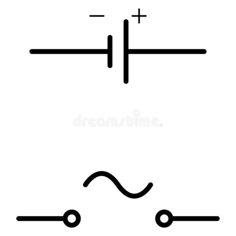 Schematic Designation Used Dc And Ac Voltage Source Stock
