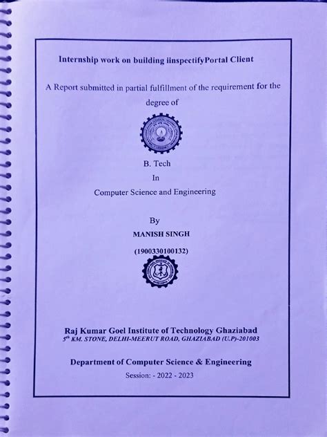Structure Of Internship Report Pdf