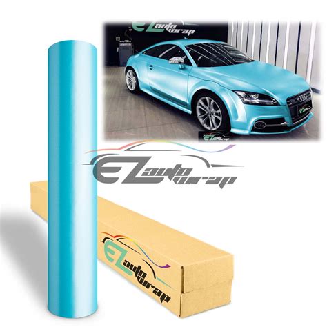 Premium Matte Metallic Satin Pearl Light Blue Vinyl Wrap Full Entire