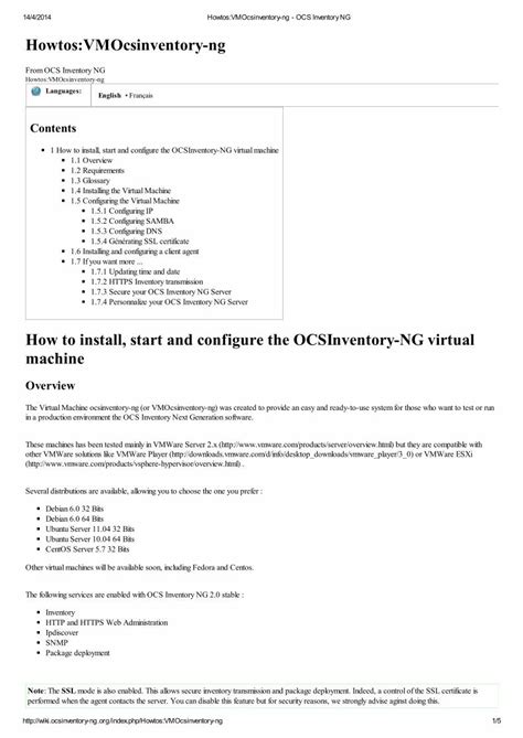 PDF Howtos VMOcsinventory Ng OCS Inventory NG DOKUMEN TIPS