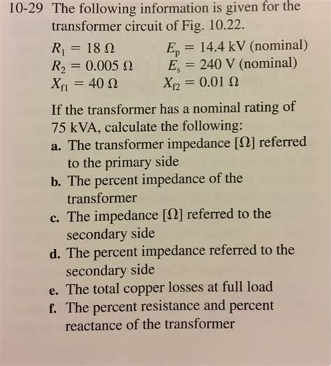 solved 10 29 the following information is given for the