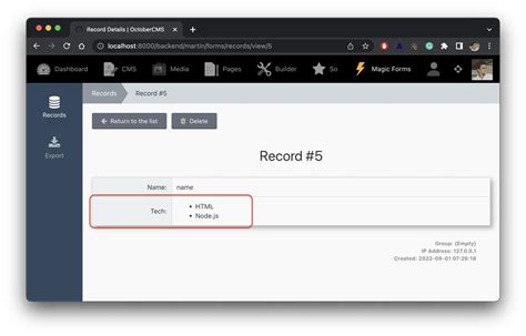 Octobercms October Cms Magic Forms Plug In How To Catch Multi Select Values Stack Overflow
