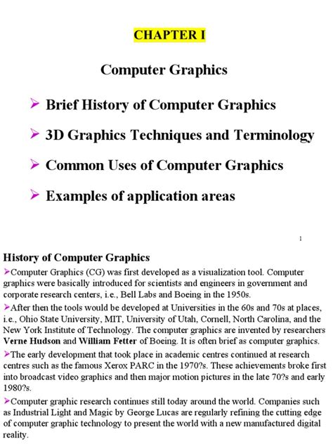 Computer Graphics Cg Chap 1 Pdf Computer Graphics Computer
