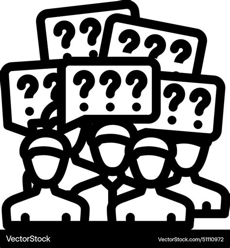 Qa Session Line Icon Royalty Free Vector Image