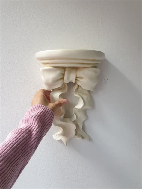 어도레33 빈티지 쉐비 화이트 엔틱 리본 선반 벽걸이 받침대 벽장식 위시버킷