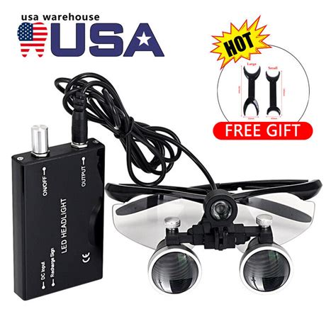 Buy Dental 3 5x Magnifier Medical Binocular Loupes Surgical Led Head