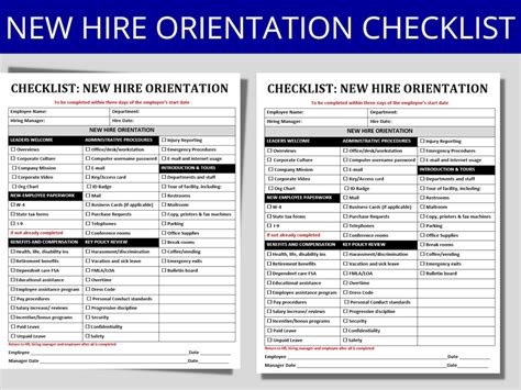 New Hire Orientation Template