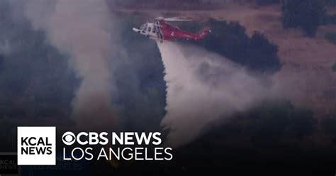 Small Brush Fire In Sepulveda Basin Mopped Up By Firefighters Cbs Los