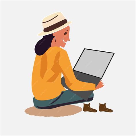 Premium Vector Techsavvy Girl Vector Illustration Of A Woman Engaged