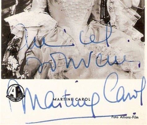 Martine Carol Vintage Signed Photo French Actress Sex Symbol Film Icon
