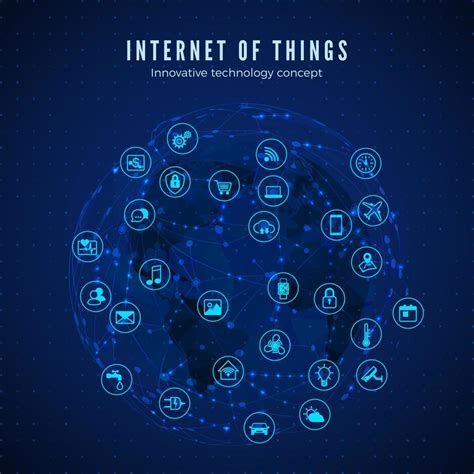 Internet Of Things Iot Concept Global Network Connection Monitoring And Control Smart Systems