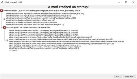 A Mod Crashed On Startup Fabric Game Versions Java Edition Support Support