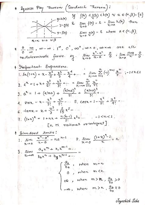 Solution Limits Continuity Differentiability Handwritten Detailed