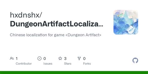 github hxdnshx dungeonartifactlocalization chinese localization for game