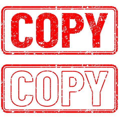 Red Copy Stamp Grunge Effect Design Element Document Formal File Vector