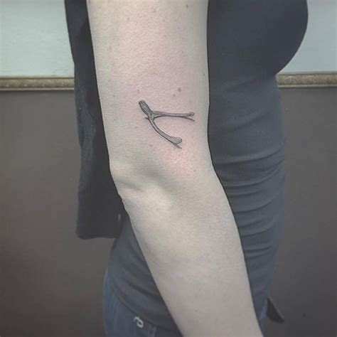 Simple Wishbone Tattoos