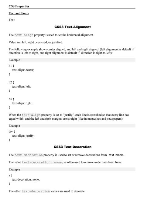 3 4 1 css properties text and fonts colors and background css