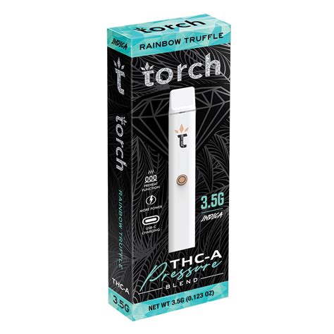 torch thc a pressure blend rainbow truffle indica 3 5g disposable