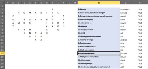 Membuat Tts Teka Teki Silang Di Excel Excelpix