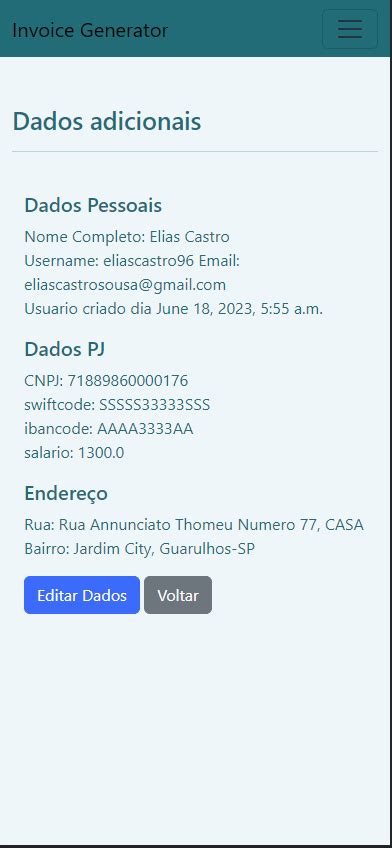 github eliascastrosousa invoicegenerator