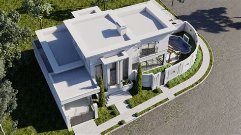 Projeto De Residência Terreno De 400m E Garagem No Subsolo