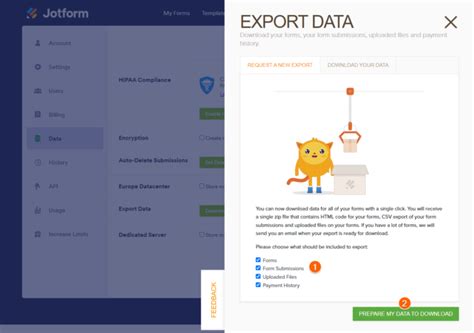how to export all of your data at once
