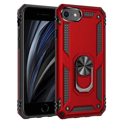 เคสโทรศัพท์มือถือ Pc แข็ง กันกระแทก พร้อมแหวนนิ้ว หลากสี สําหรับ Iphone