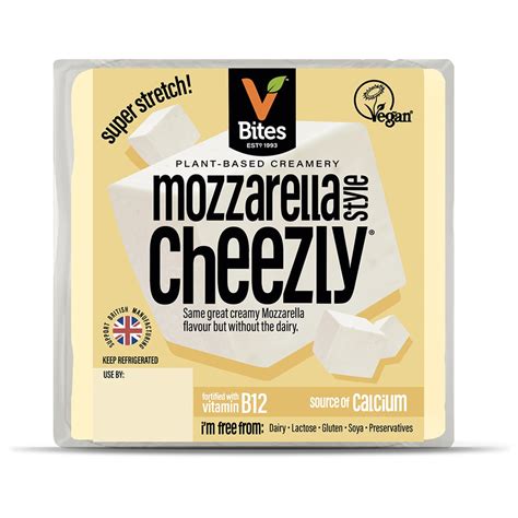 Cheezly Mozzerella Style Block 180g Vbites Healthy Supplies