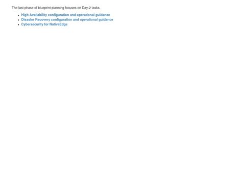 Day 2 Post Deployment Configurations And Go Live Dell Nativeedge With Vcinity Blueprint