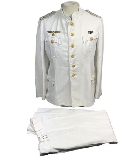 Kriegsmarine Km White Summer Tunic With Trousers Named