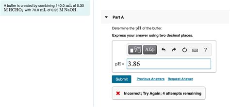 solved a buffer is created by combining 140 0 ml of 0 30