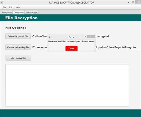 Modified File Figure Showing The Error Message Due To Modification Of Download Scientific
