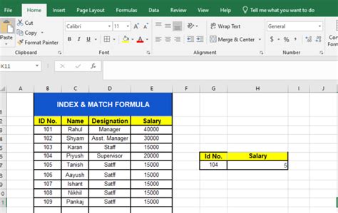 How To Use Index Match Formula In Excel Step By Step