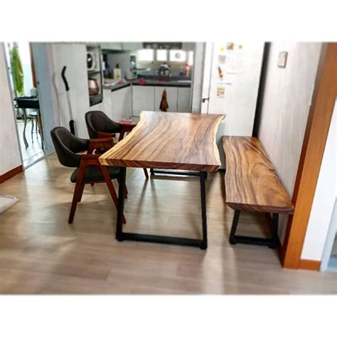 의정부에서 인천까지 오셔서 직접 고르신 1800mm 아카시아 테이블과 벤치 세트 원목의자 배송은 신속하게 잘쓰고 계신다는 후기도 감사합니다~ 우드슬랩