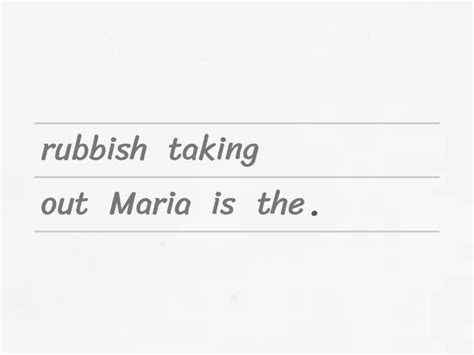 Unit 5 Present Continous Structure Unjumble