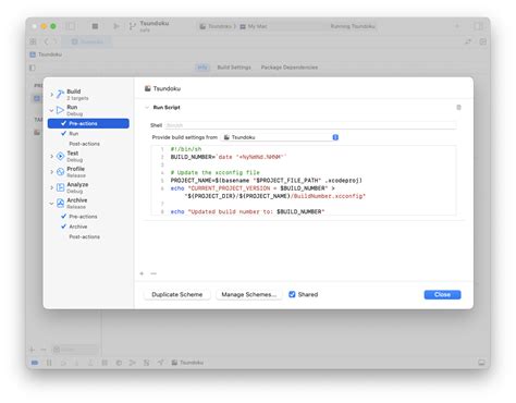 Automatic Build Number Incrementing In Xcode ⌘i Get Info