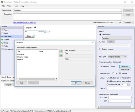 Weblink Template Choice Laserfiche Answers