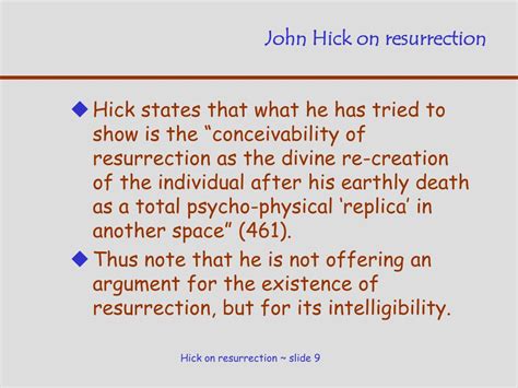 Ppt John Hick On Resurrection Powerpoint Presentation Free Download
