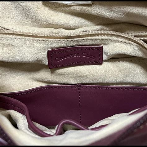 Red Violet Leather Shoulder Bag With Silver Depop