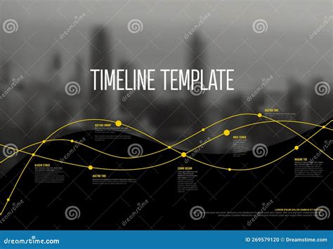 Minimalistic Timeline Step By Step Template Cartoon Vector