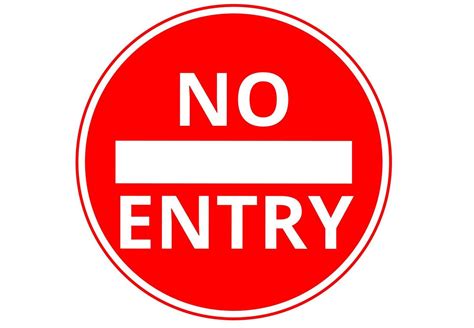 No Entry Sign 8479283 Vector Art At Vecteezy